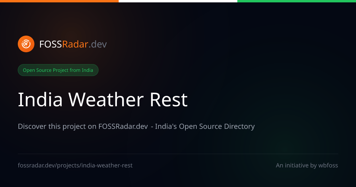 India Weather REST - Python Open Source Project from Delhi, India ...
