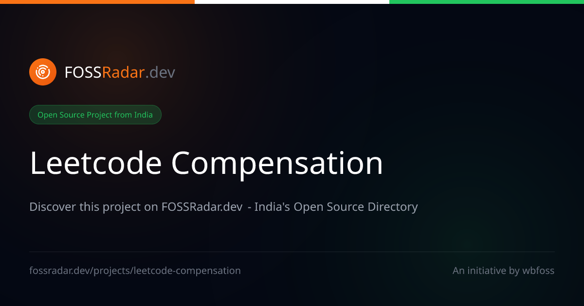 LeetCode Compensation India - Python Open Source Project from Bangalore ...